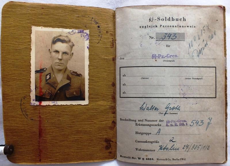 Hannahs Reich | 12TH SS HITLERJUGEND ARDENNES SOLDBUCH DOCUMENT SET